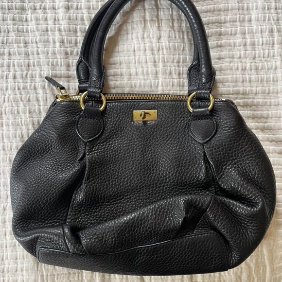 J. Crew | Bags | J Crew Pebbled Leather Black Handbag | Poshmark